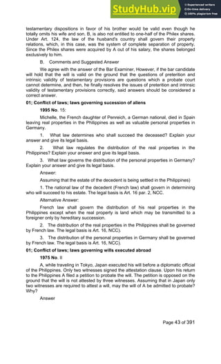 A Compilation Of The Questions And Suggested Answers For 1975 Up To ...