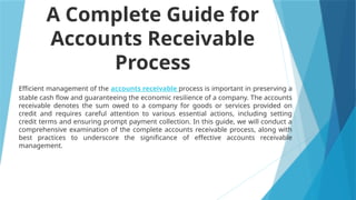 A Complete Guide for Accounts Receivable Process | PPT