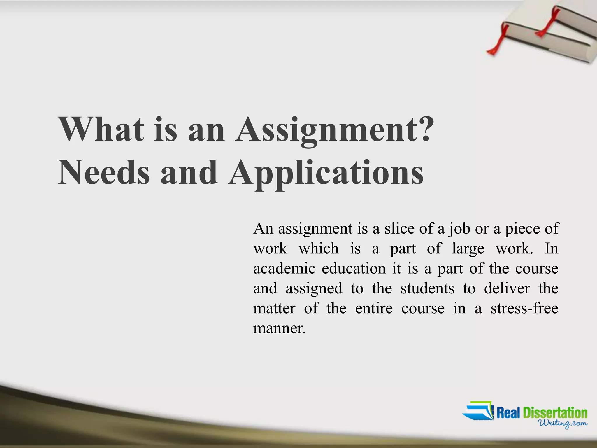 A complete Guide for Assignments | PPT