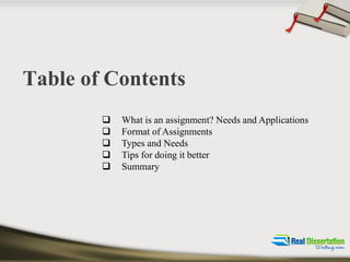 A complete Guide for Assignments | PPT