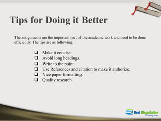 A complete Guide for Assignments | PPT