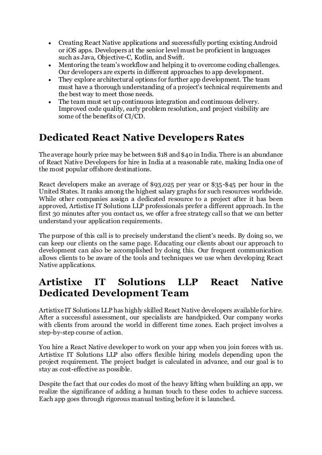 A Complete Guide For Hiring React Native Developers Pdf