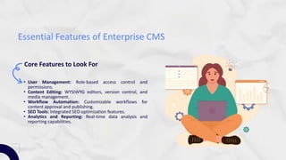Reliable Enterprise CMS Development for Enhanced Efficiency | PPT