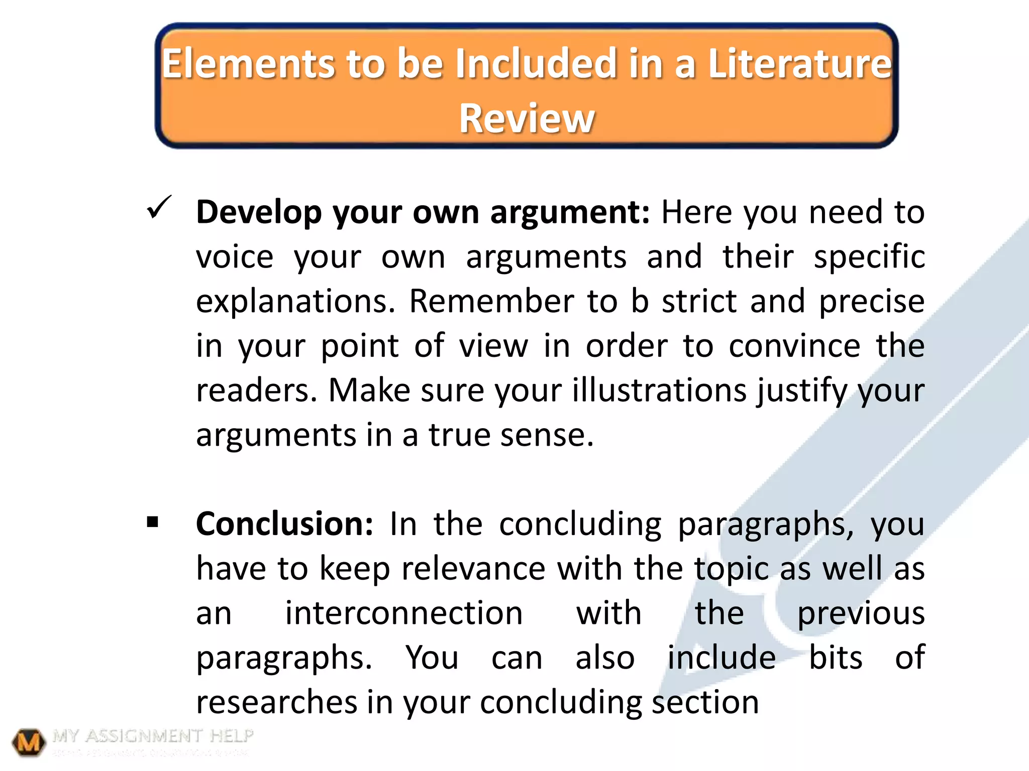 Literature review outline tips | PPTX