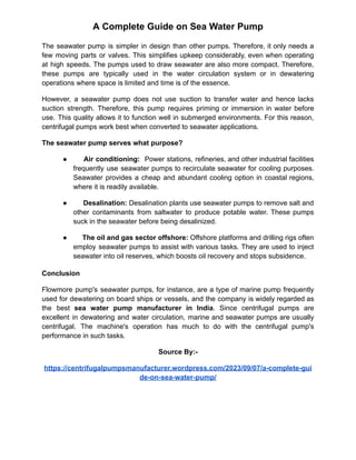 A Complete Guide on Sea Water Pump.pdf