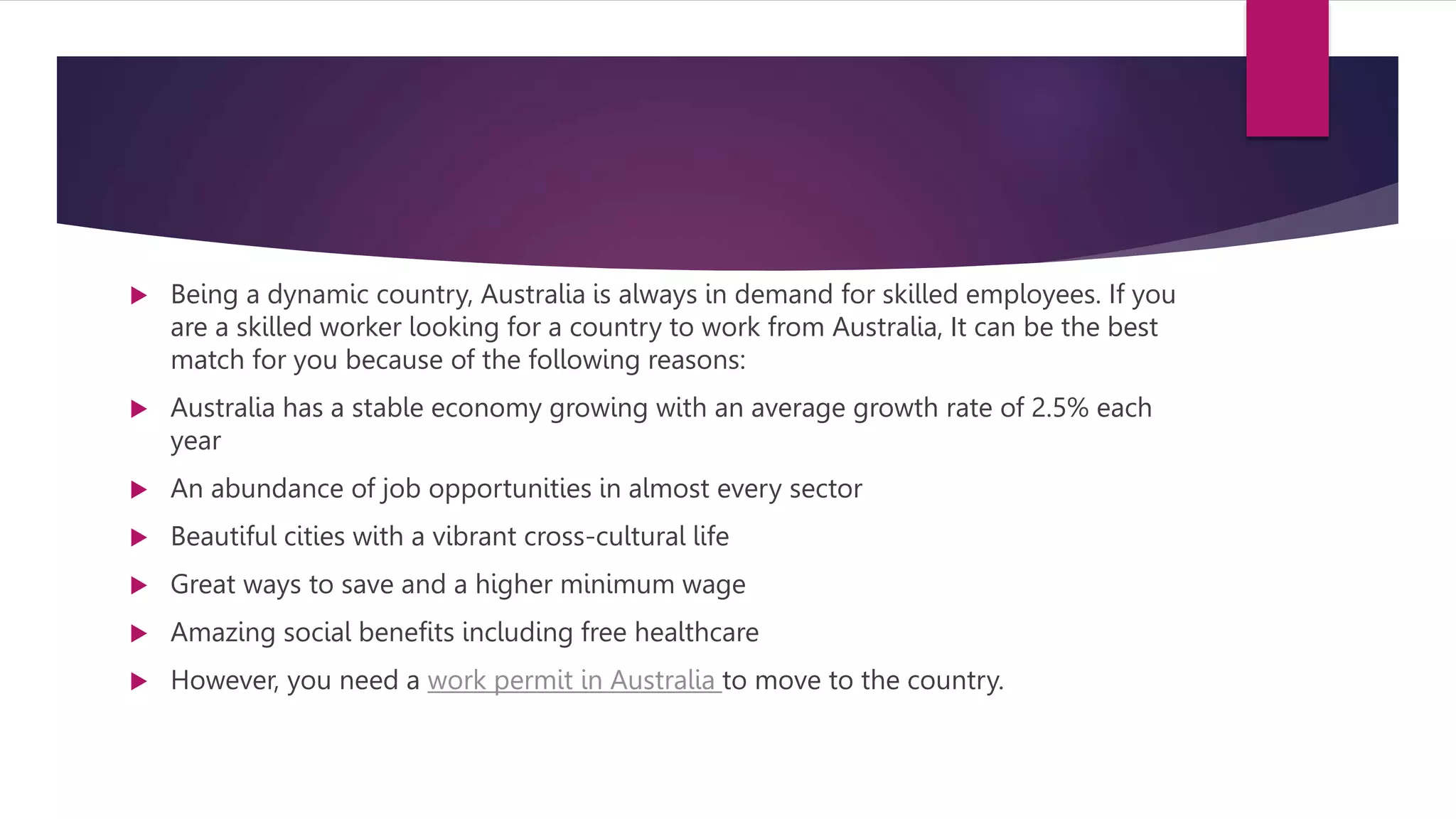 A Complete Guide on Work Permit in Australia | PPT