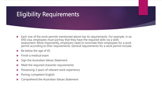 A Complete Guide on Work Permit in Australia | PPT