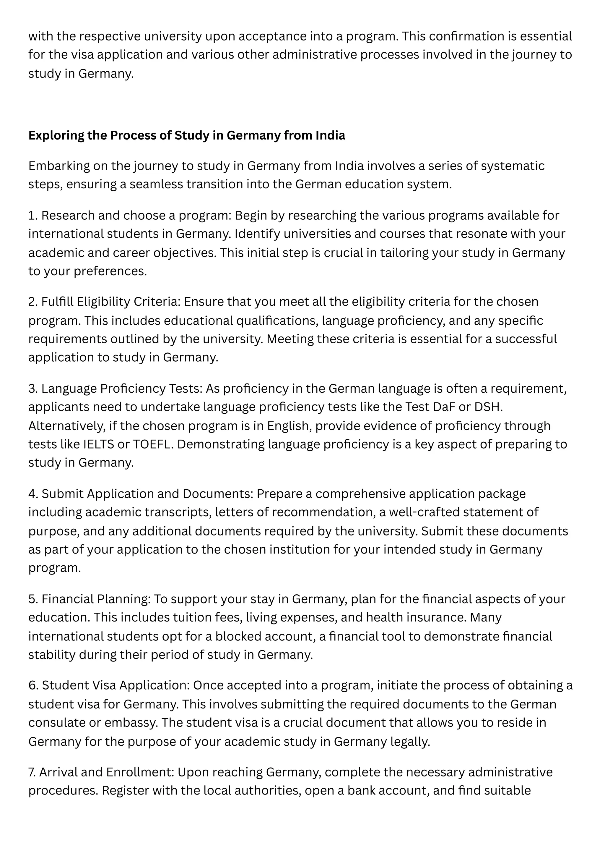 Eligibility Criteria for Study in Germany | PDF