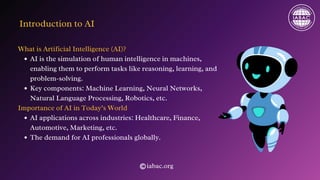 A Complete Guide to AI Courses in India for Every Learner | IABAC | PPT