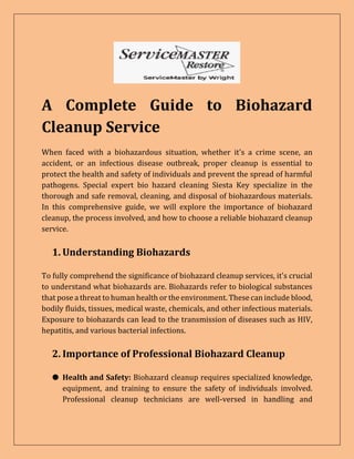 A Complete Guide to Biohazard Cleanup Service.pdf