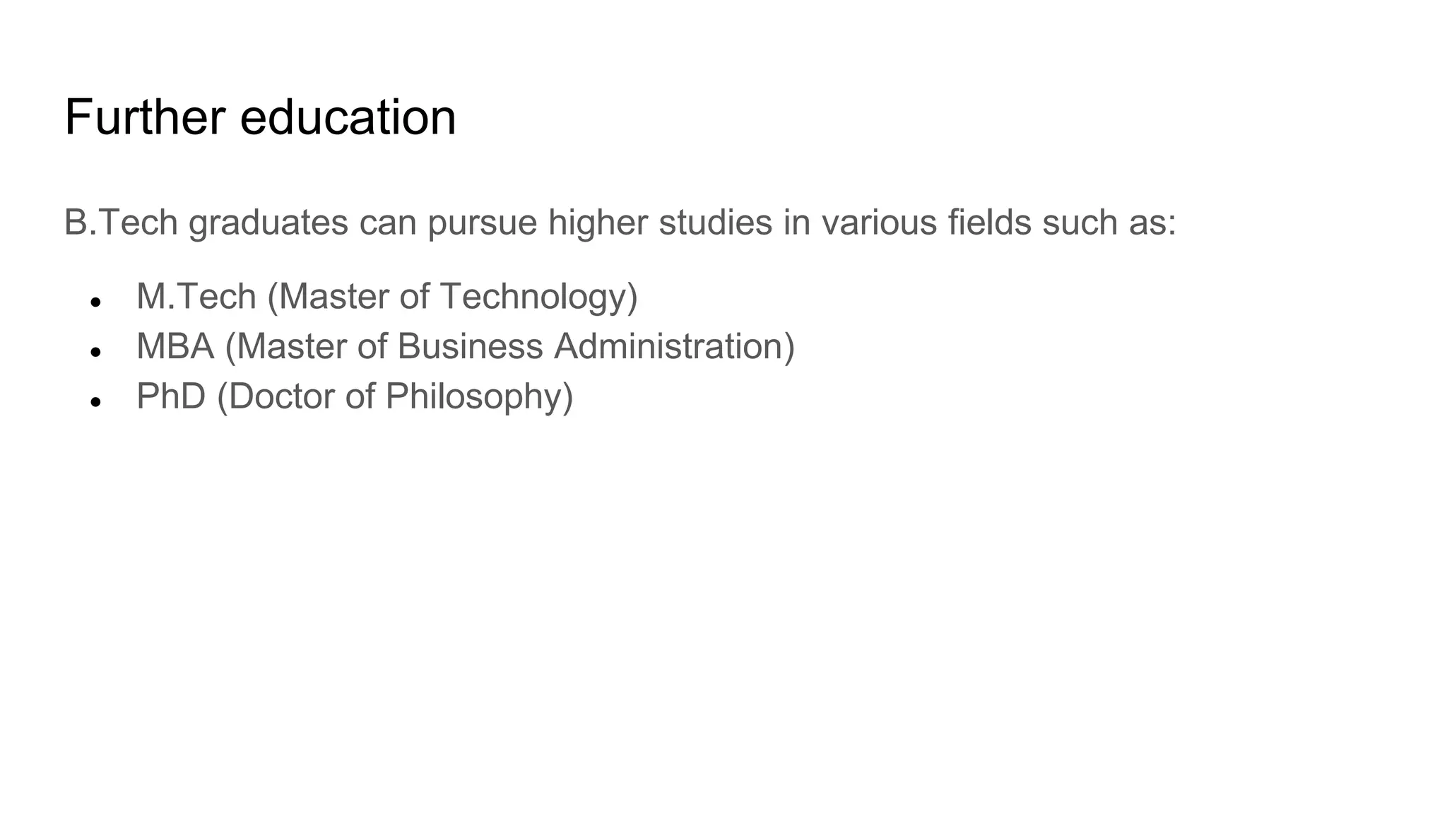 A complete guide to Btech courses | PPT