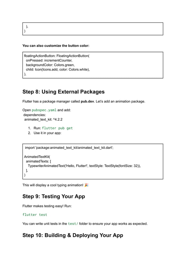 A Complete Guide to Building Your First App with Flutter | PDF