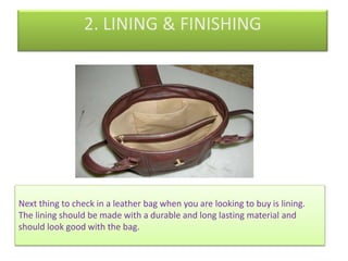 A complete guide to buy a real leather handbag | PPT