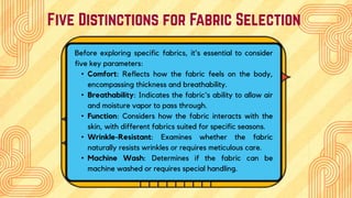 A Complete Guide To Choosing The Best Types Of Fabrics For Clothes | PPTX