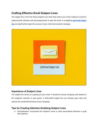 A Complete Guide to Cold Email Outreach, Email Subject Lines, Email ...