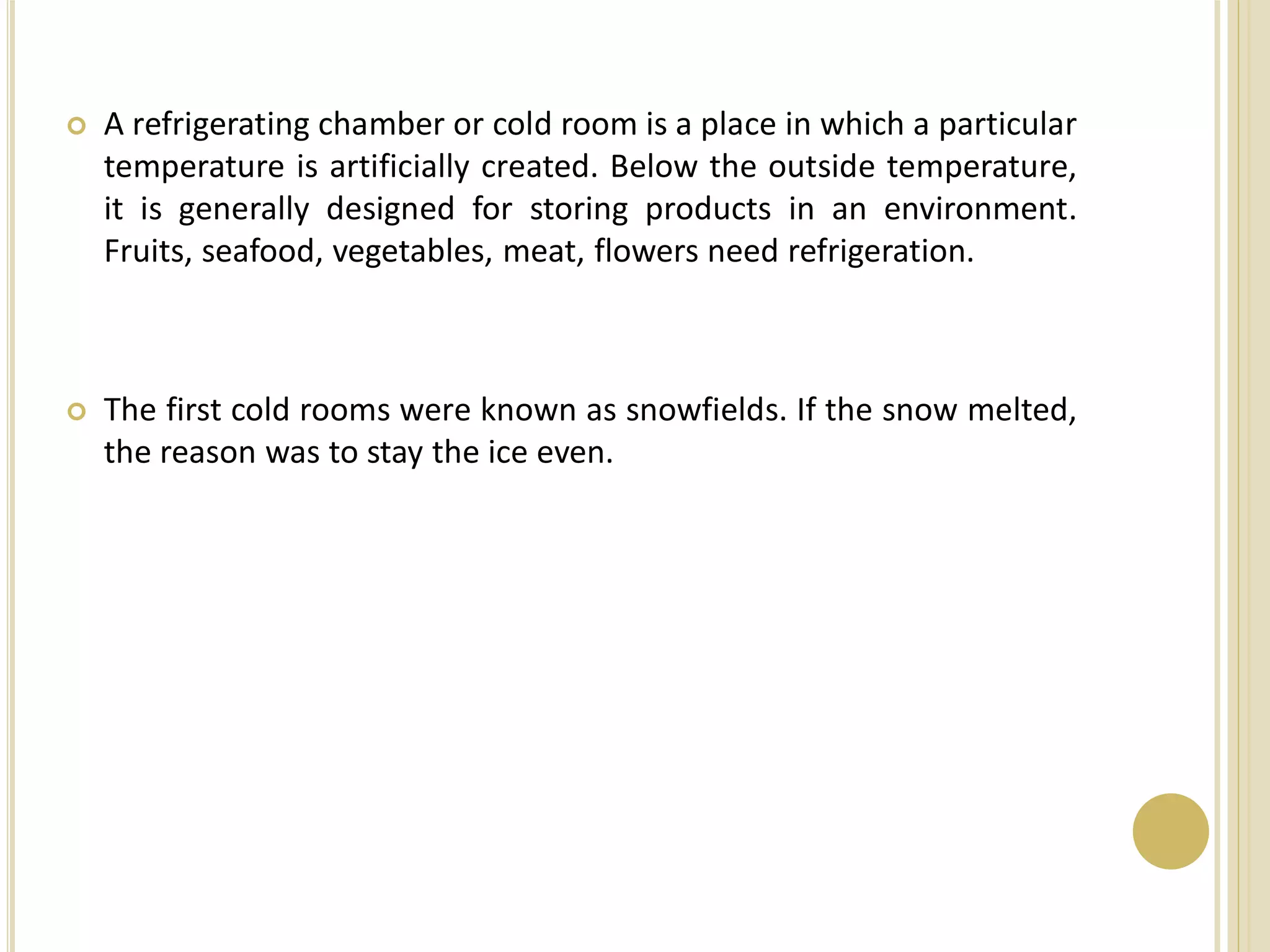 A complete guide to cold rooms & refrigeration | PDF