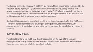 A Complete Guide to CUET: Eligibility Criteria, Exam Pattern, and ...