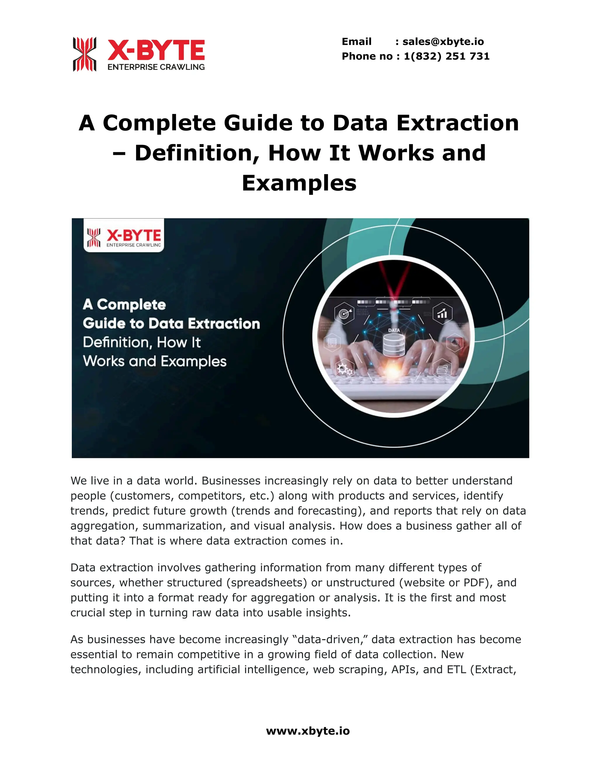 A Complete Guide to Data Extraction – Definition, How It Works and Examples | PDF
