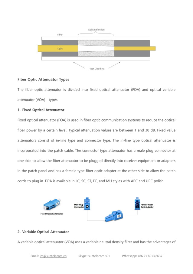 A Complete Guide to Fiber Optic Attenuator | PDF