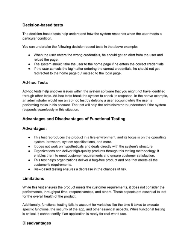 A Complete Guide to Functional Testing.pdf | Web Development | Internet