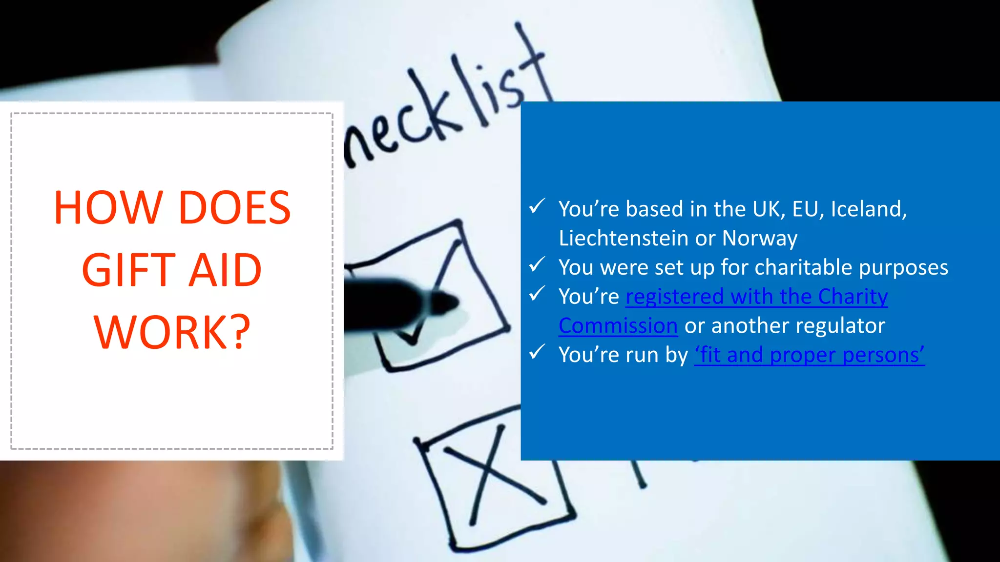 A complete guide to gift aid | PPTX