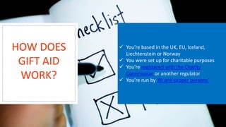 A complete guide to gift aid | PPTX