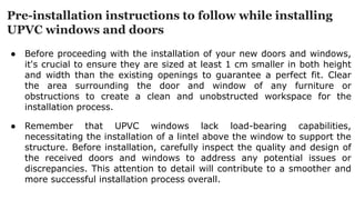 A Complete Guide to Installing UPVC Windows and Doors | PDF