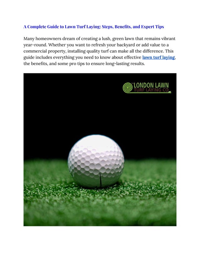 A Complete Guide to Lawn Turf Laying_ Steps, Benefits, and Expert Tips ...