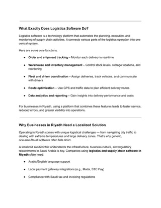 A Complete Guide to Logistics & Supply Chain Software in Riyadh.pdf