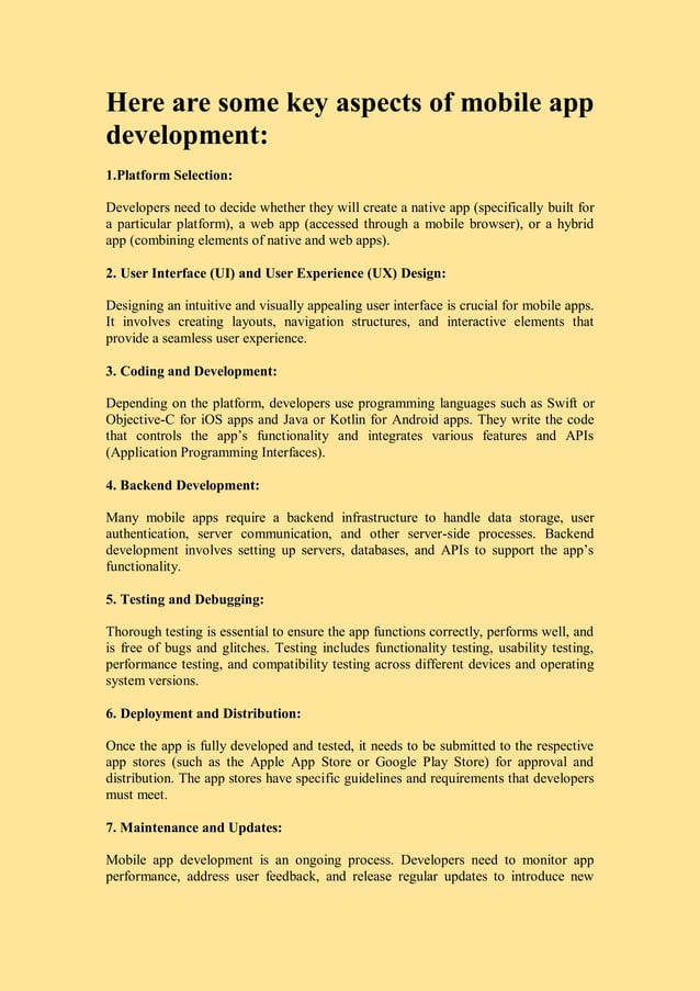 Complete Guide to Mobile App Development | PDF