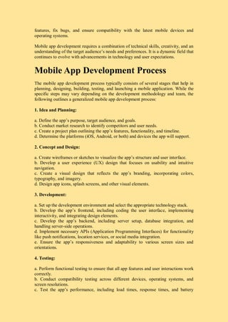 Complete Guide to Mobile App Development | PDF