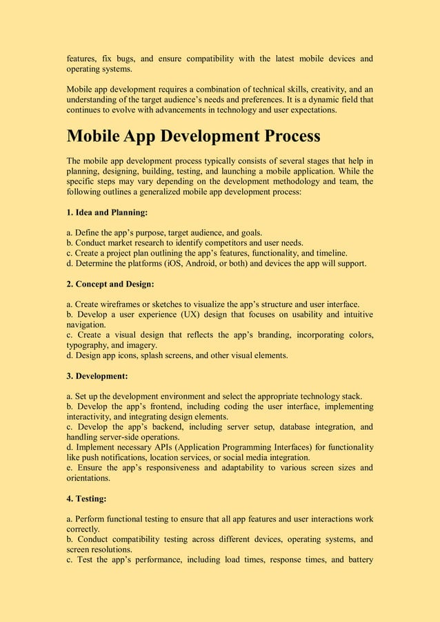 Complete Guide to Mobile App Development | PDF