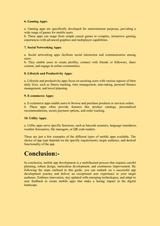 Complete Guide to Mobile App Development | PDF