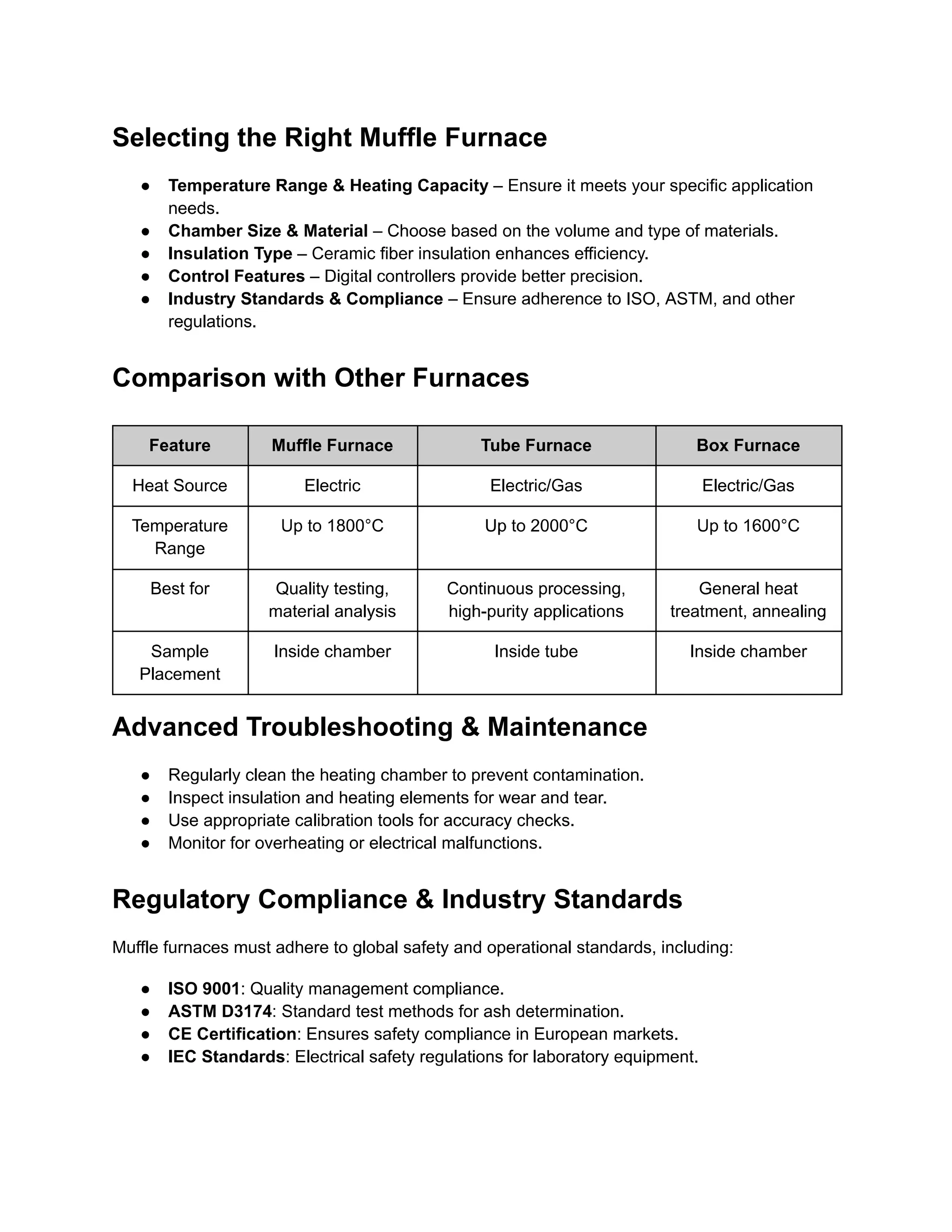 A Complete Guide to Muffle Furnaces Uses Working & Applications | PDF