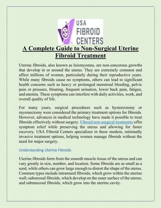 A Complete Guide to Non-Surgical Uterine Fibroid Treatment.pdf