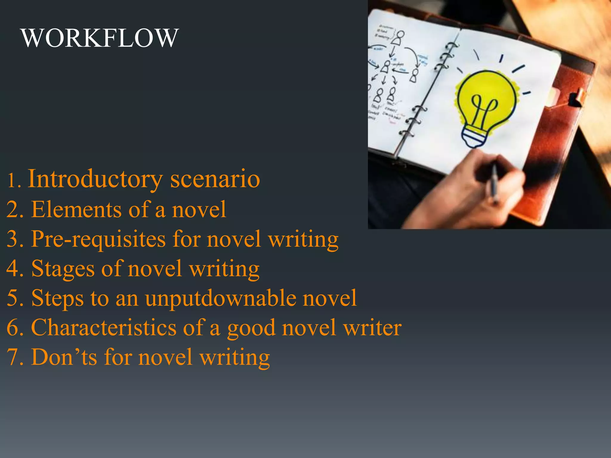 A complete guide to novel writing | PPTX