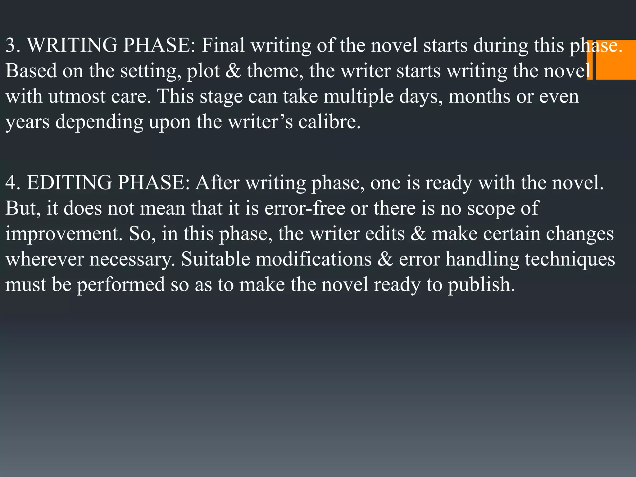 A complete guide to novel writing | PPTX