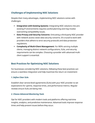 A Complete Guide to Optimizing Network Performance and Uptime with NOC ...