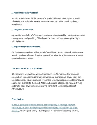 A Complete Guide to Optimizing Network Performance and Uptime with NOC ...