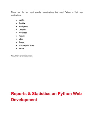 A Complete Guide to Python Web Development | PDF | Web Development ...