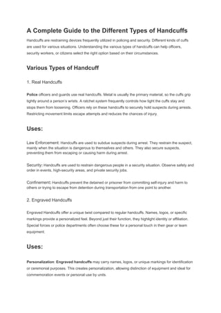 A Complete Guide to the Different Types of Handcuffs (1).pdf