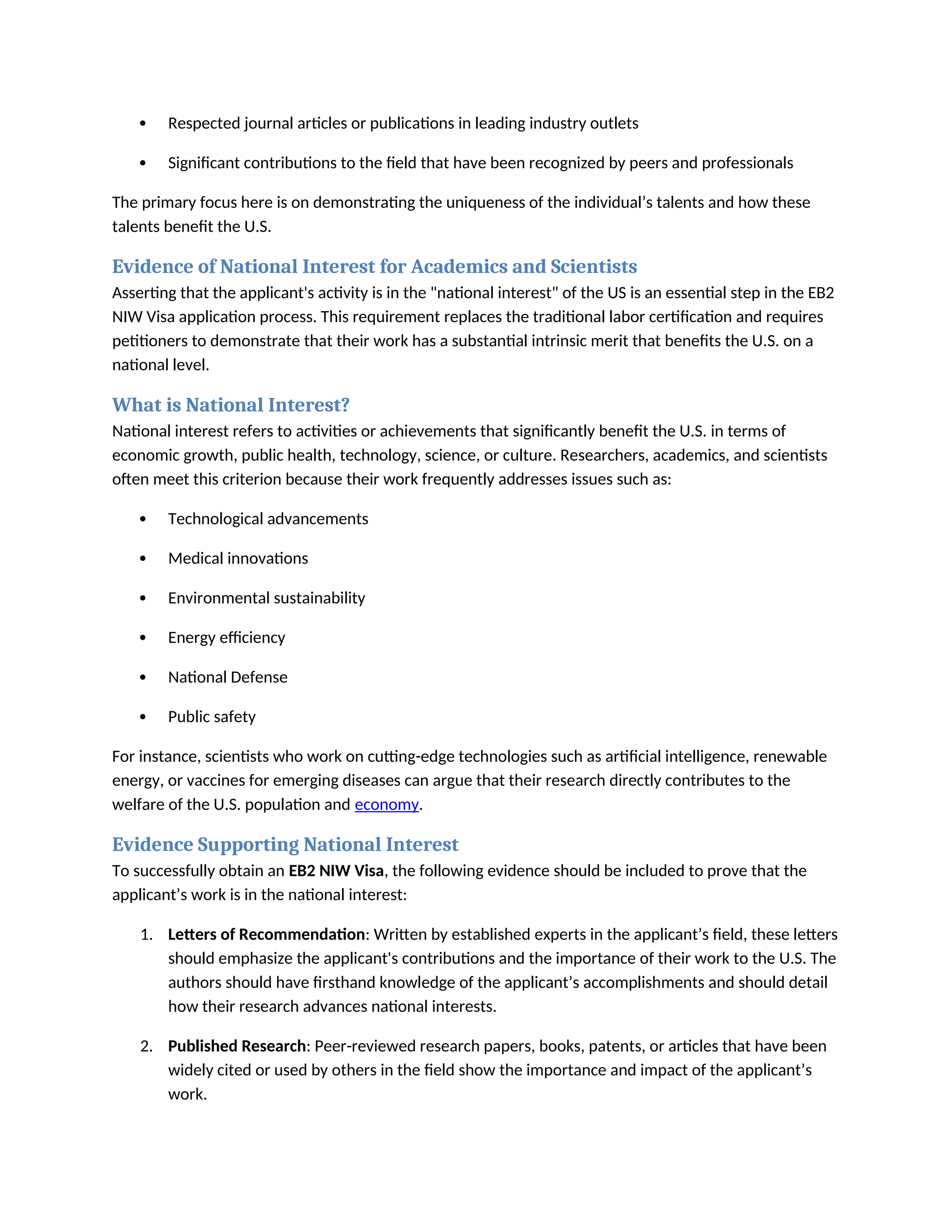 A Complete Guide to the EB2 NIW Visa for Researchers, Academics, and ...