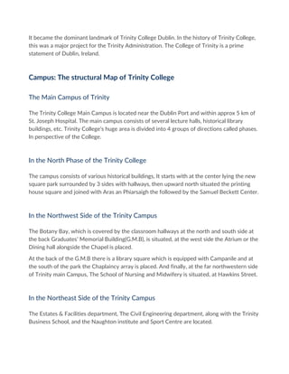 A Comprehensive Guide to Dublin's Trinity College | PDF