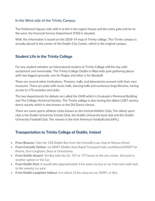 A Comprehensive Guide to Dublin's Trinity College | PDF | Rail Travel ...
