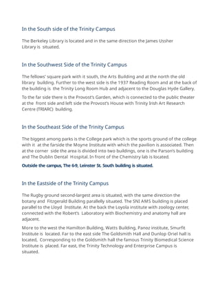 A Comprehensive Guide to Dublin's Trinity College | PDF