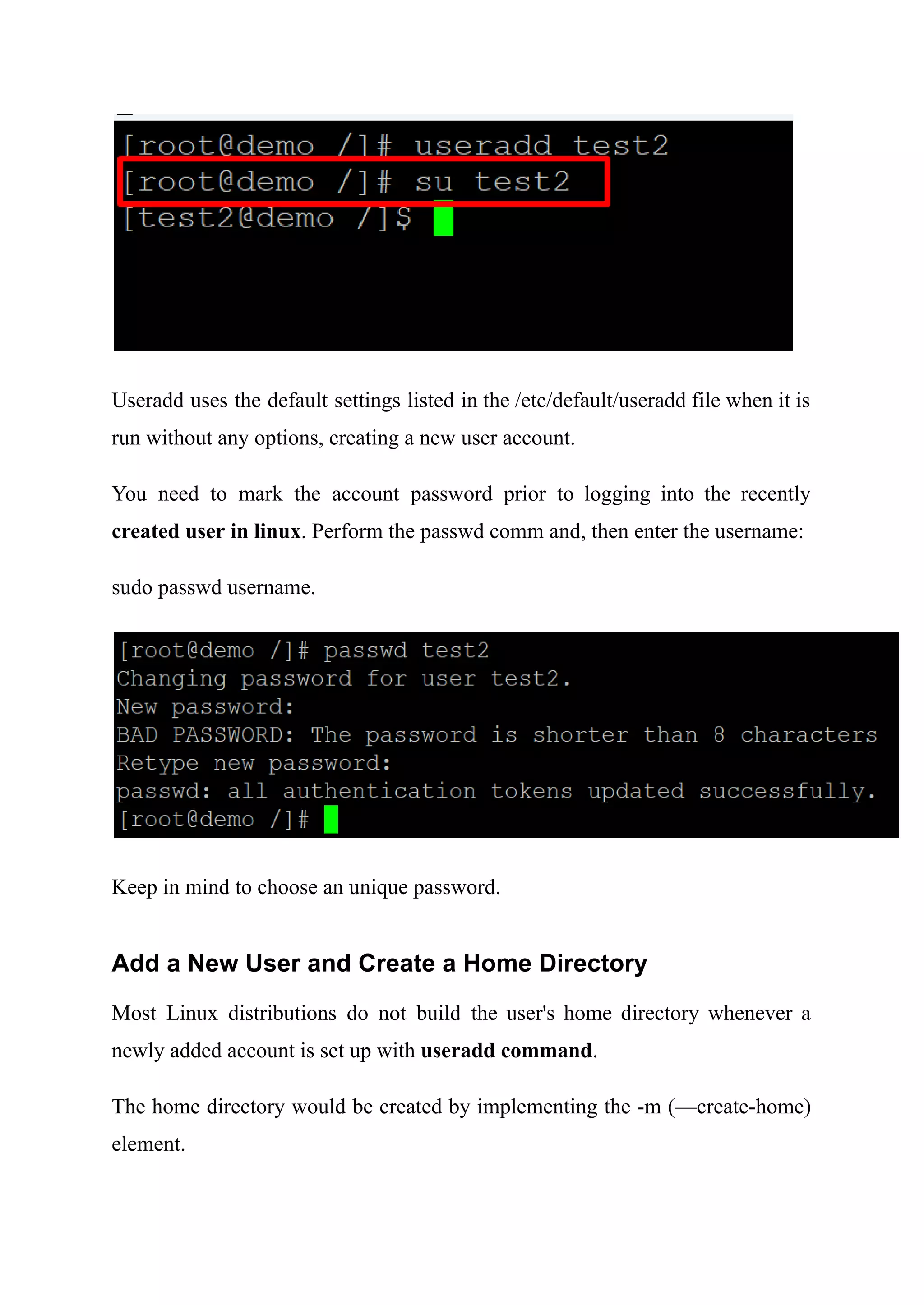 A Complete Guide To “useradd” Command In Linux With Examples Hostbillo Pdf