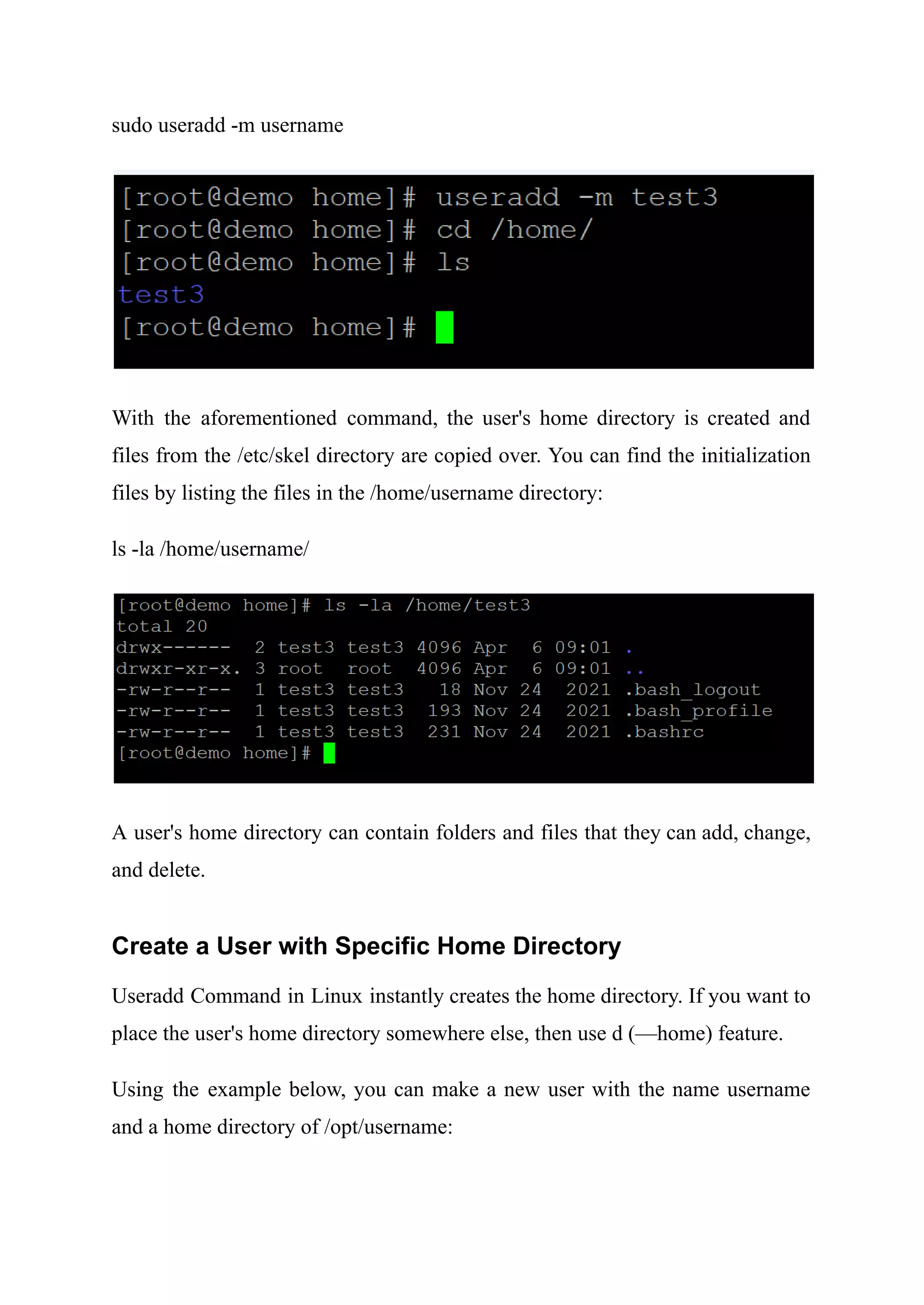 A Complete Guide To “useradd” Command In Linux With Examples Hostbillo Pdf