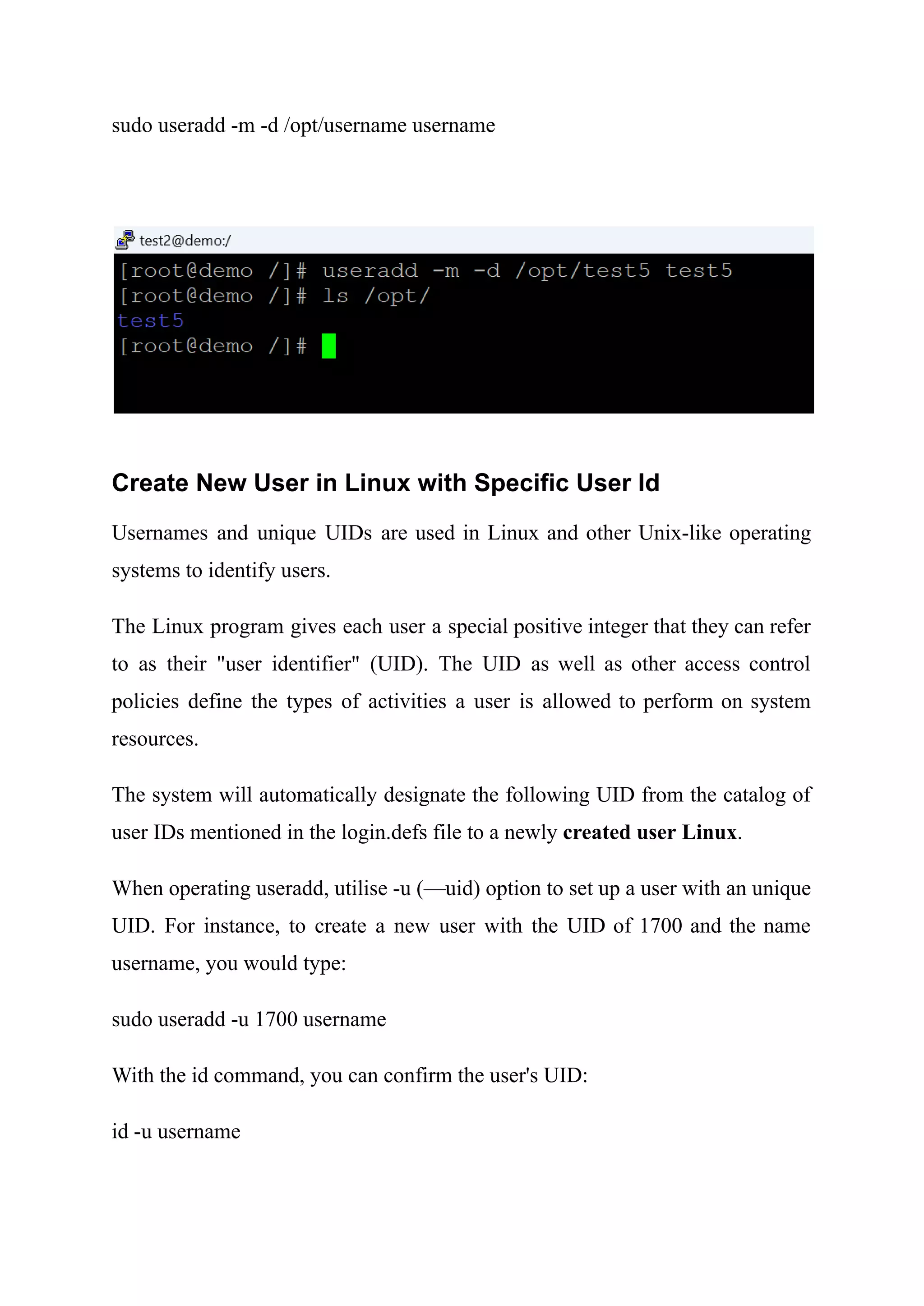 A Complete Guide To “useradd” Command In Linux With Examples Hostbillo Pdf