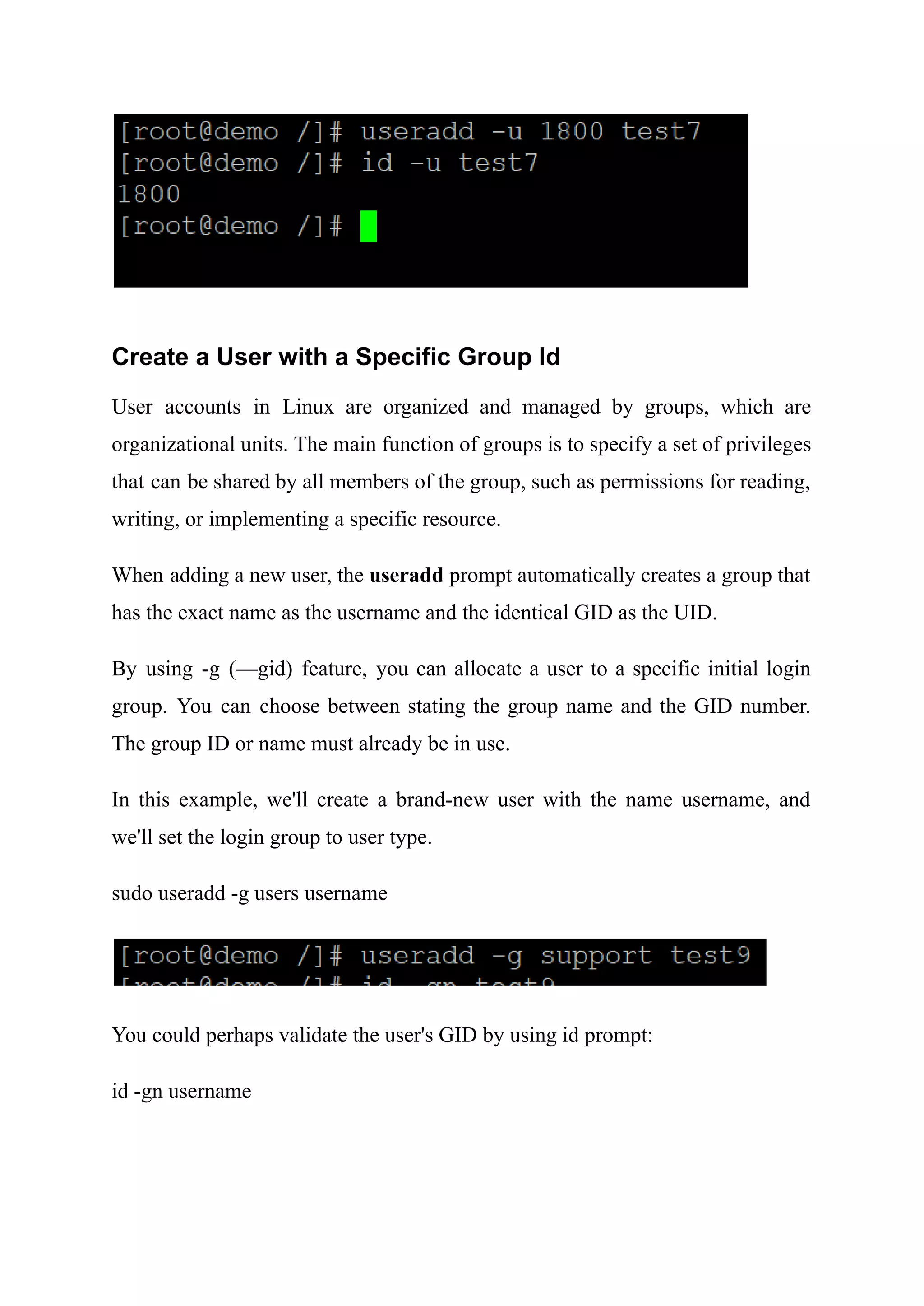 A Complete Guide To “useradd” Command In Linux With Examples Hostbillo Pdf