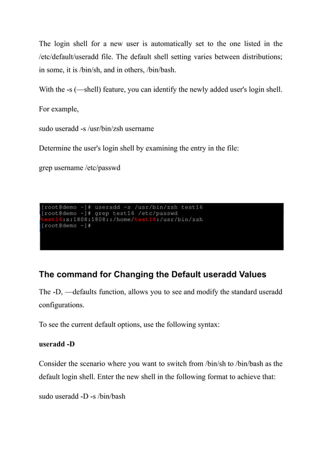 A Complete Guide To “useradd” Command In Linux With Examples Hostbillo Pdf